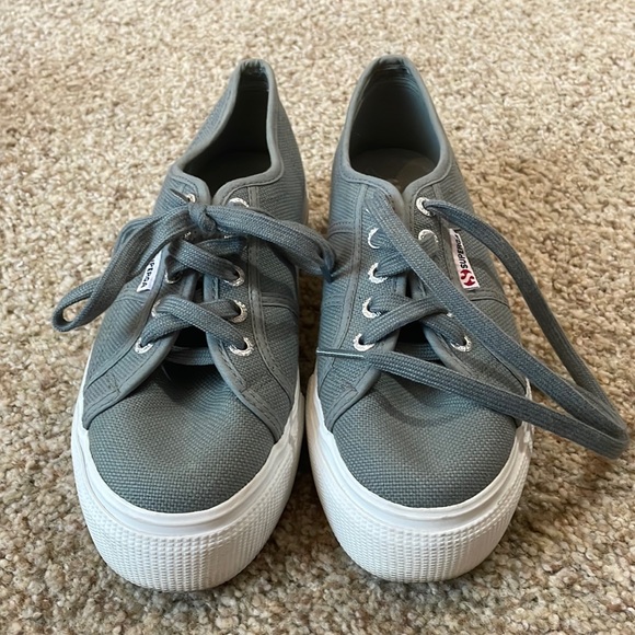 Superga | Shoes | Superga Gray Platform Sneaker | Poshmark